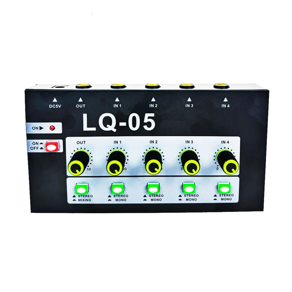 YIGSECU Professional Portable Mixer Console With 6.35mm Plugs And ...