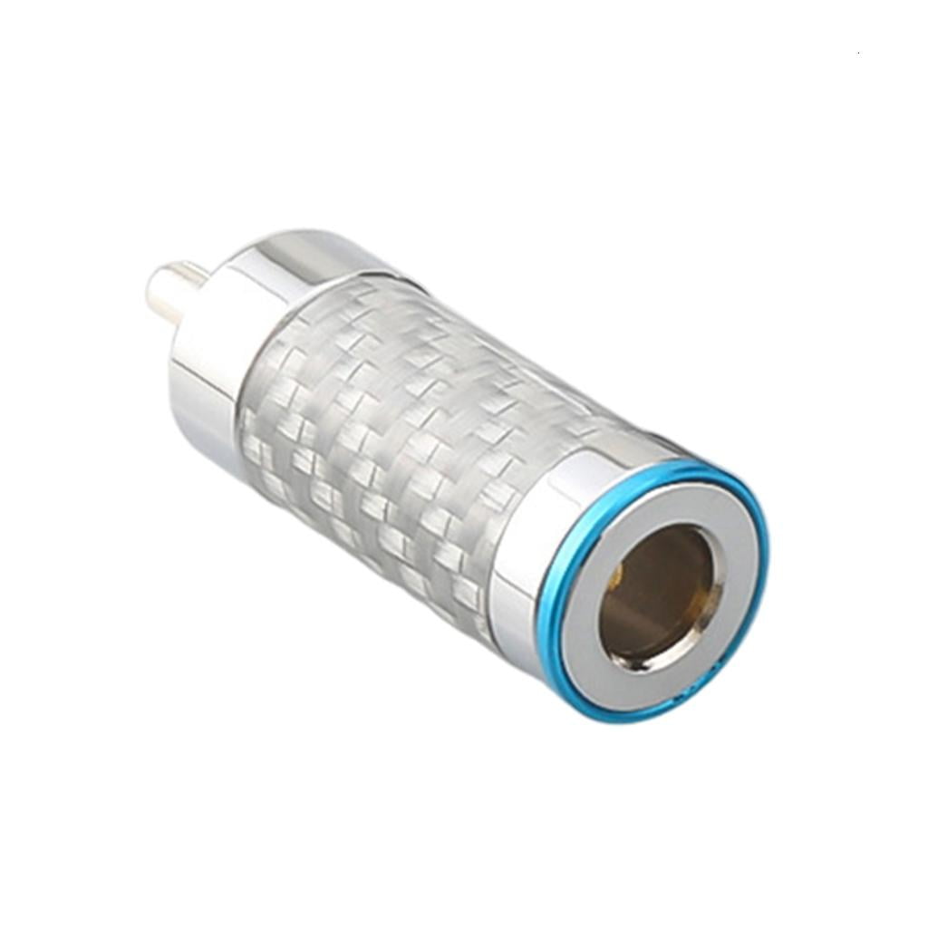 YIGSECU RCA Plug Soldering Video Plug Connectors Silver Plug Coaxials ...
