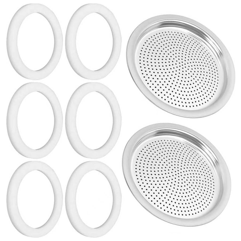 YIGSECU Replacement Sealing Rings and Filter Plate Universal Mocha Pot ...