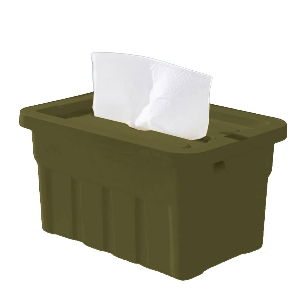 YIGSECU Retro Industrial Desktop Tissue Box Holder With Spring Loaded ...