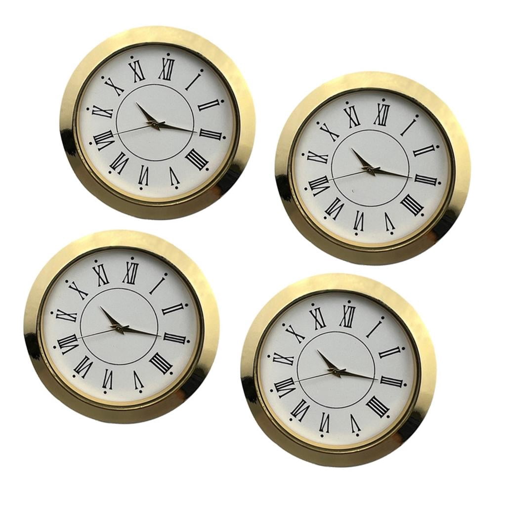YIGSECU Set of 4 Clock Inserts 55mm Round Face Arabic Roman Number for ...