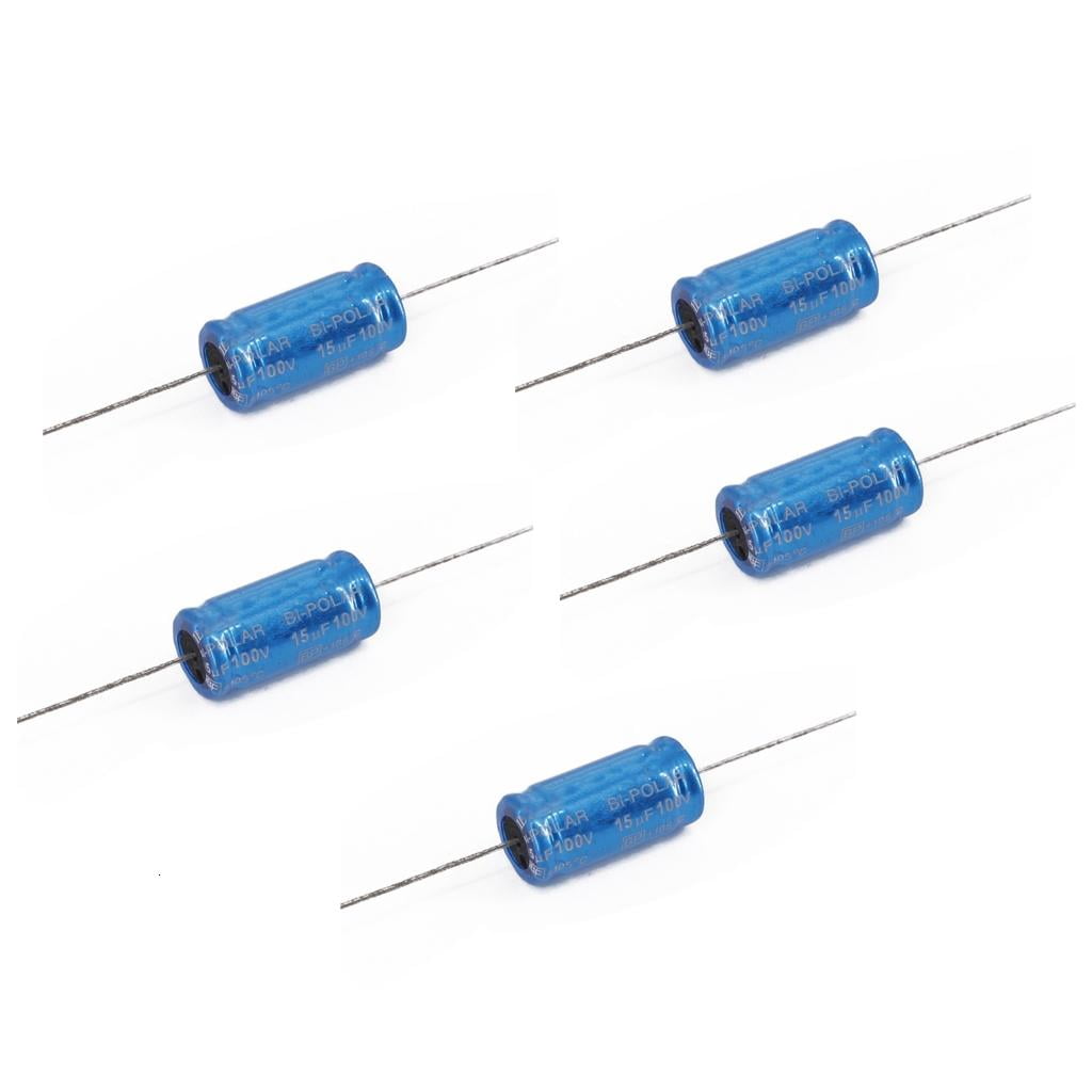 YIGSECU Set of 5pcs 100V Aluminum Electrolytic Capacitors 1.5-15uF ...