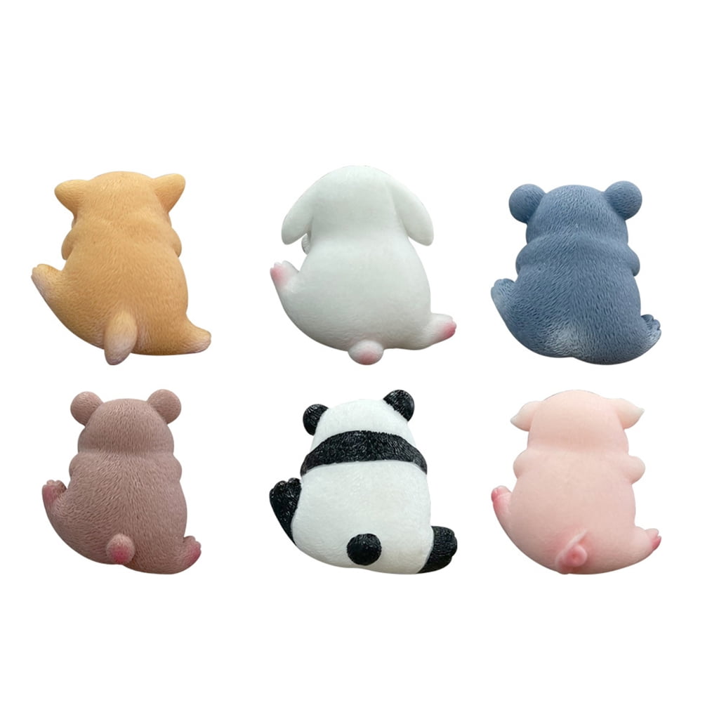 YIGSECU Set of 6Pcs Cartoon Animal Figurines Computer Screen Monitors ...