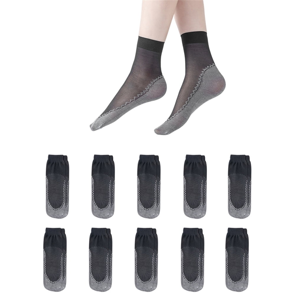 YIGSECU Sheer Short Socks Sheer Ankle Highs Socks,Soft Tight Hosiery ...