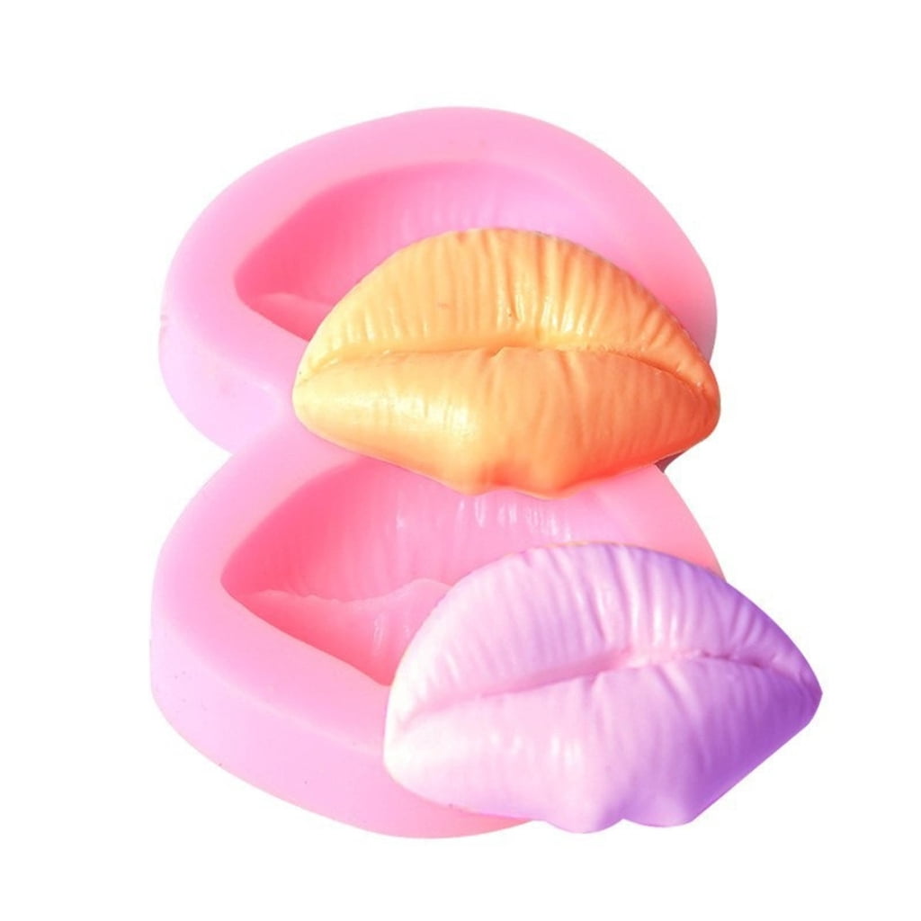 YIGSECU Silicone Mold Chocolate Red Lip Shape Fondant Cake Candy ...