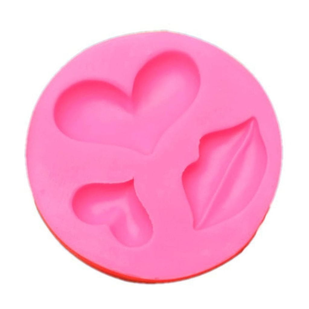 YIGSECU Silicone Mold Chocolate Red Lip Shape Fondant Cake Candy ...