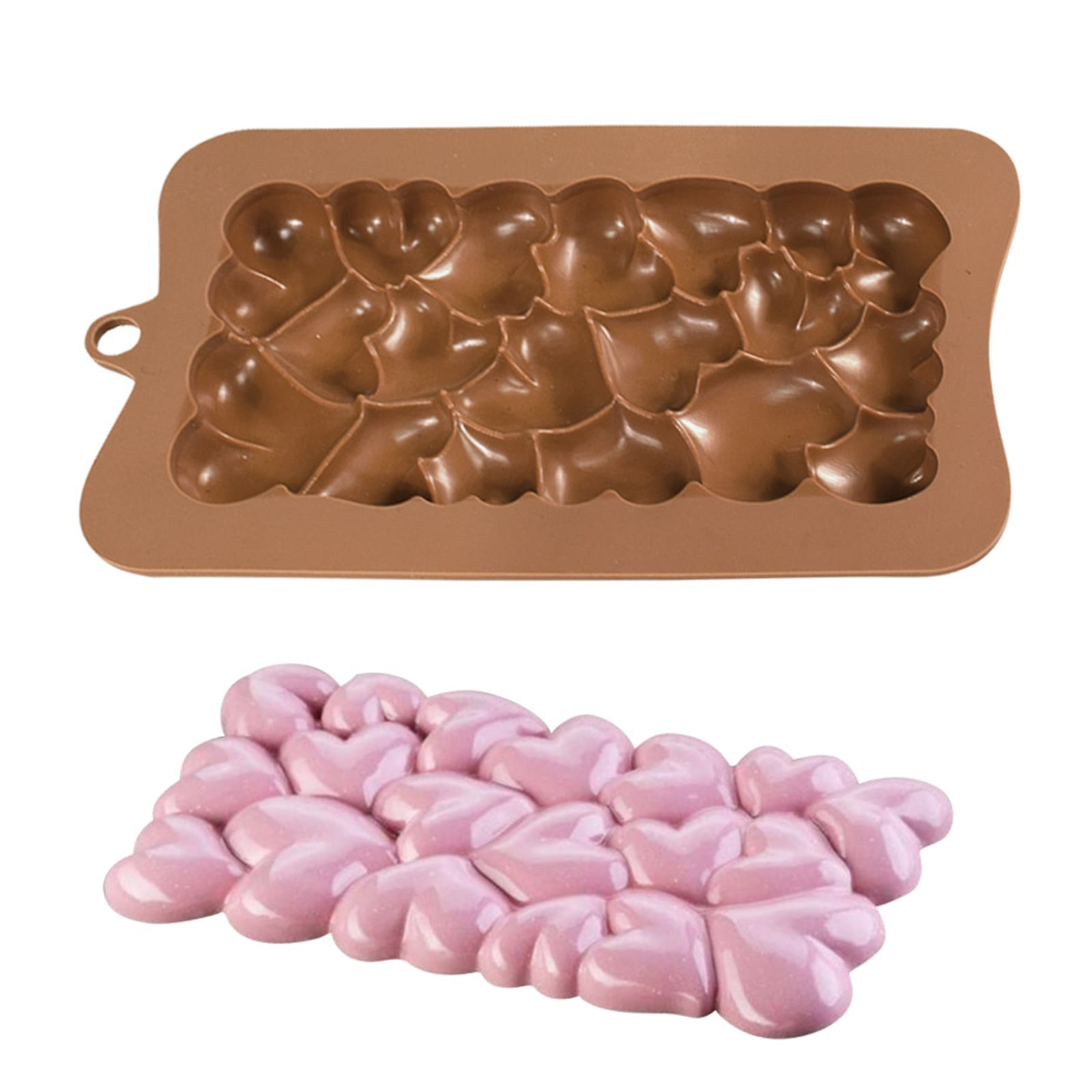 YIGSECU Soap Molds Heart Pattern Chocolate Shape Molds Cake Soap ...