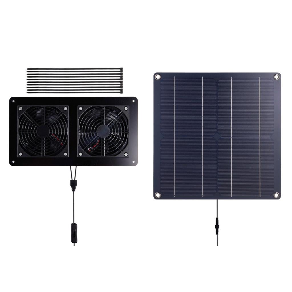 YIGSECU Solar plate Powered Fan Air Extractors Replacement Ventilation ...