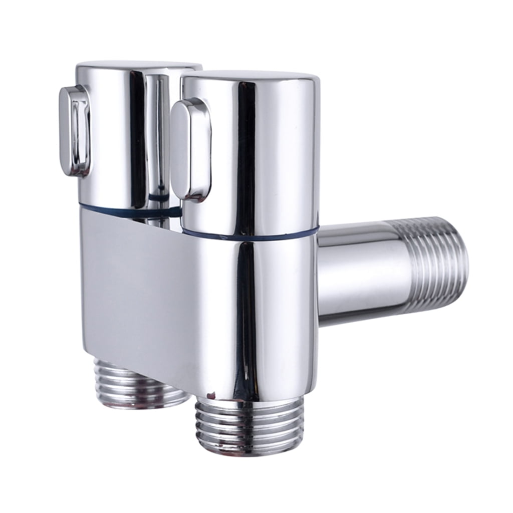 YIGSECU Solid Brass Double Angles Stop Valves 1/2" Wall Mount Brass ...