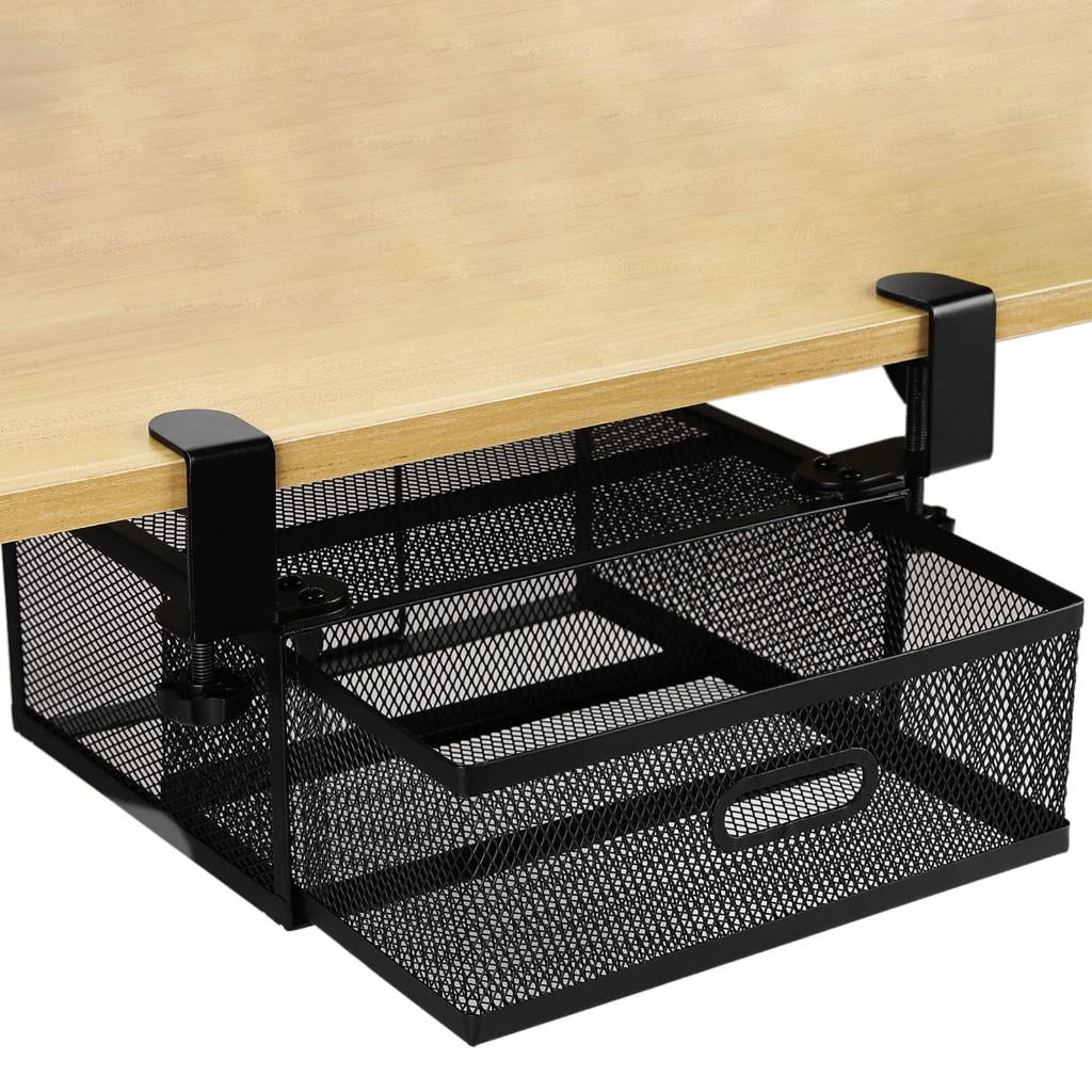 YIGSECU Space Saving Under Desk Drawer Organizer Slide Out Shelf High ...