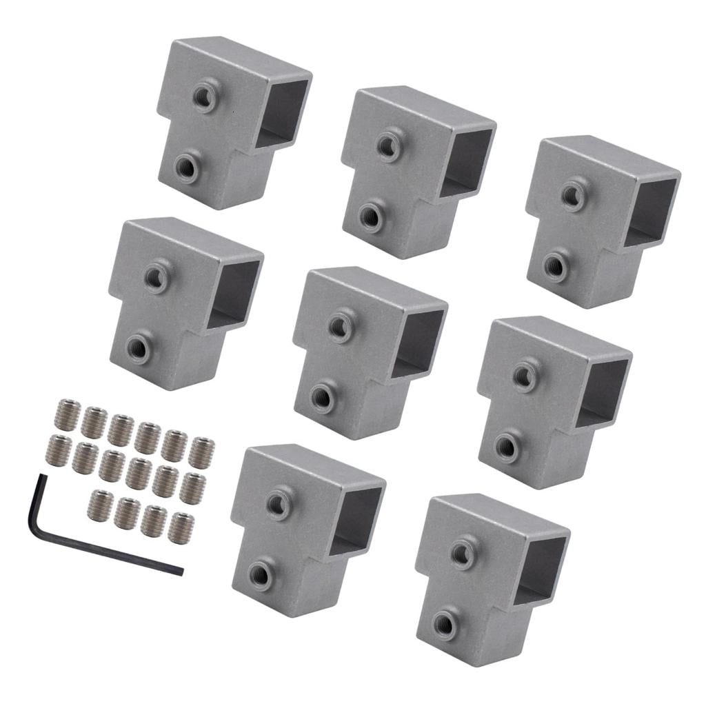 YIGSECU Square Pipe Fixed Joint Storage Rack Connector 3 Way Pipe ...