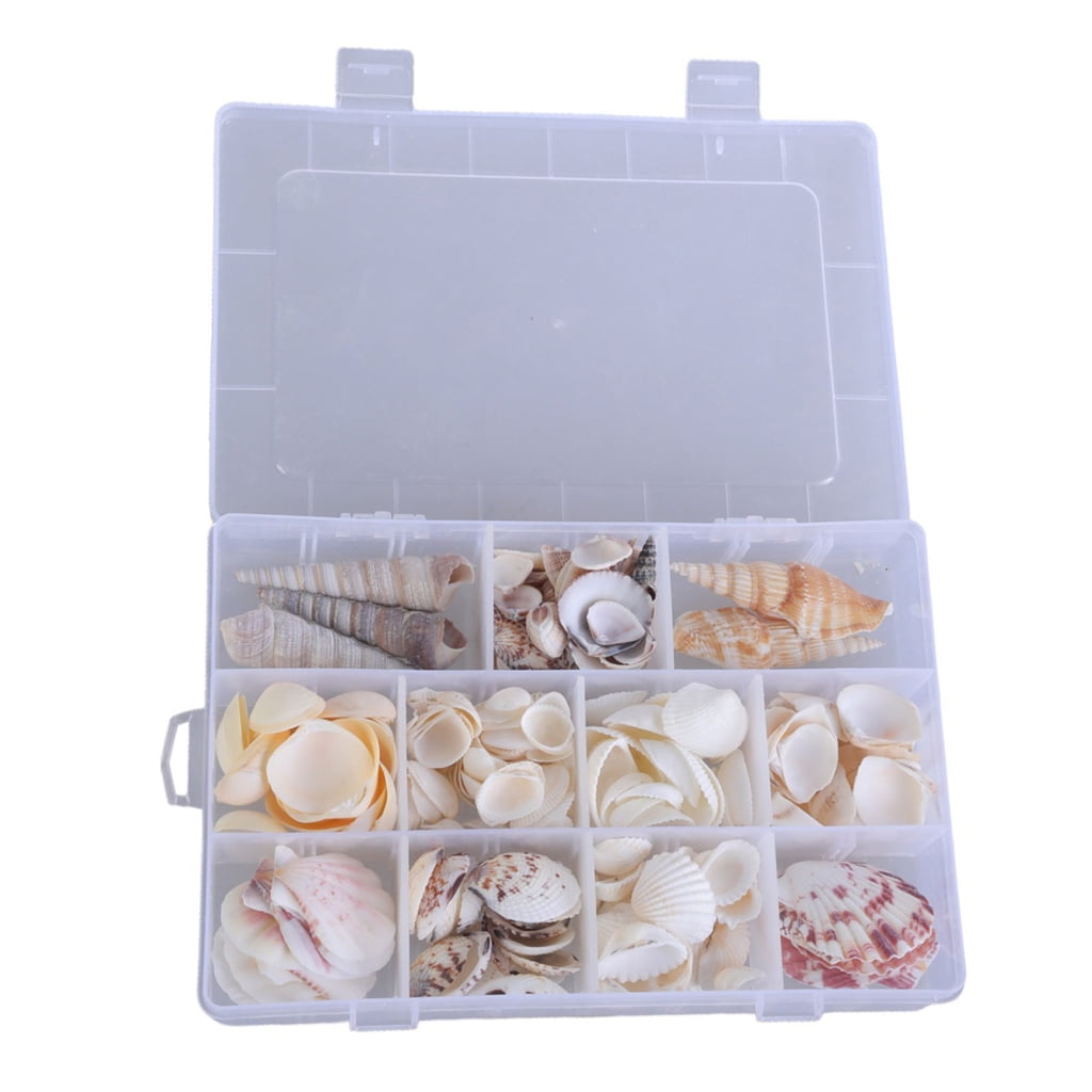 YIGSECU Stackable Small Craft Organizers Compartment Portable Seashells ...