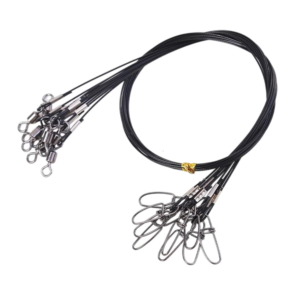 YIGSECU Stainless Fishing Rigs Fishing Wire Leader Line Rig with Snap ...