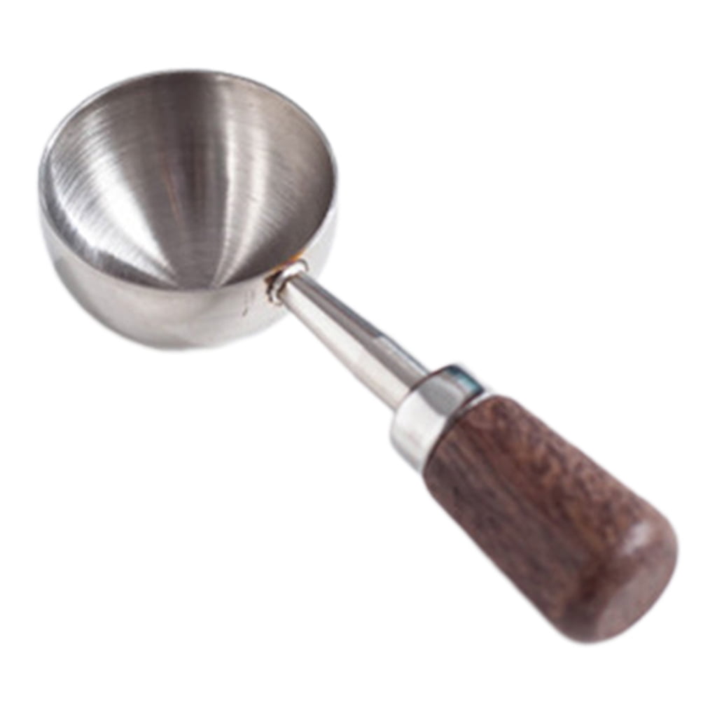 YIGSECU Stainless Steel Coffee Spoon with Walnut Wood Handle Tablespoon ...