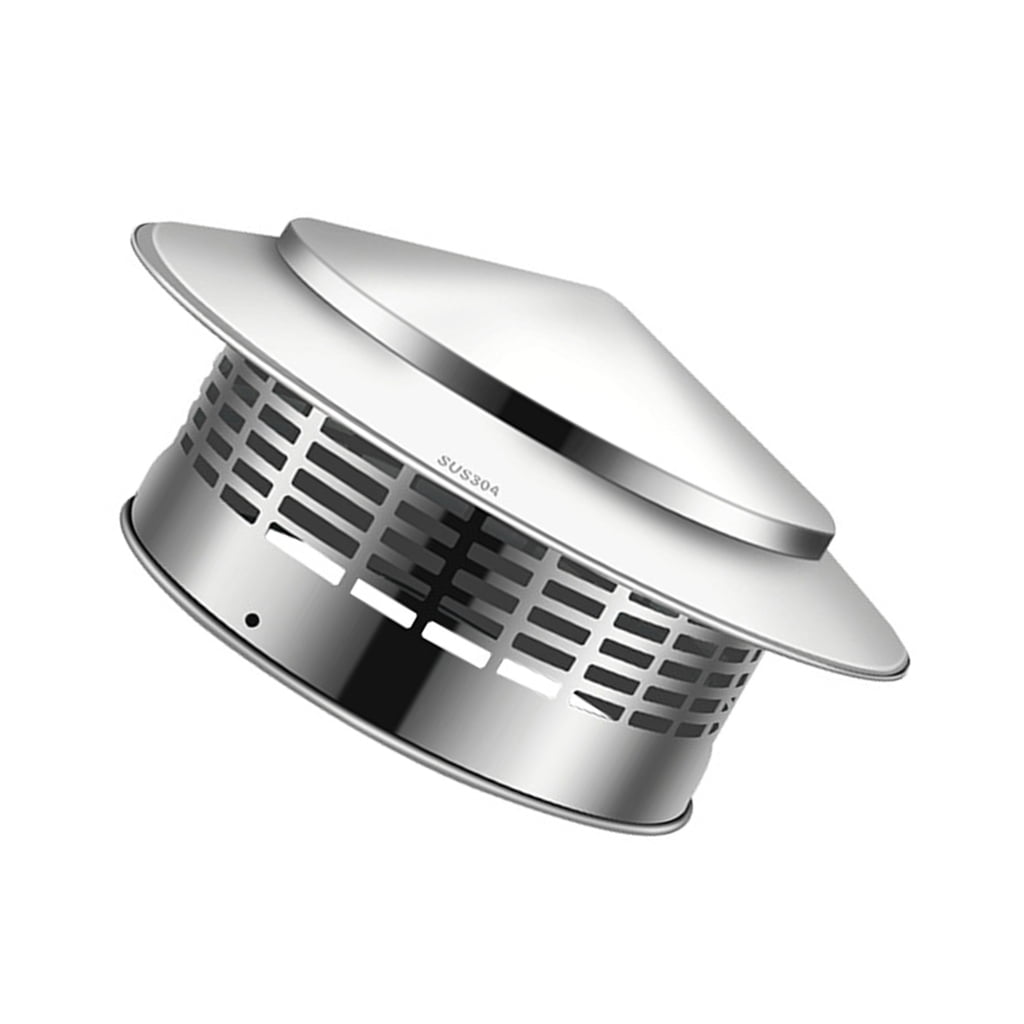 YIGSECU Stainless Steel Round Chimney Caps with Screen Cones Top Roof ...