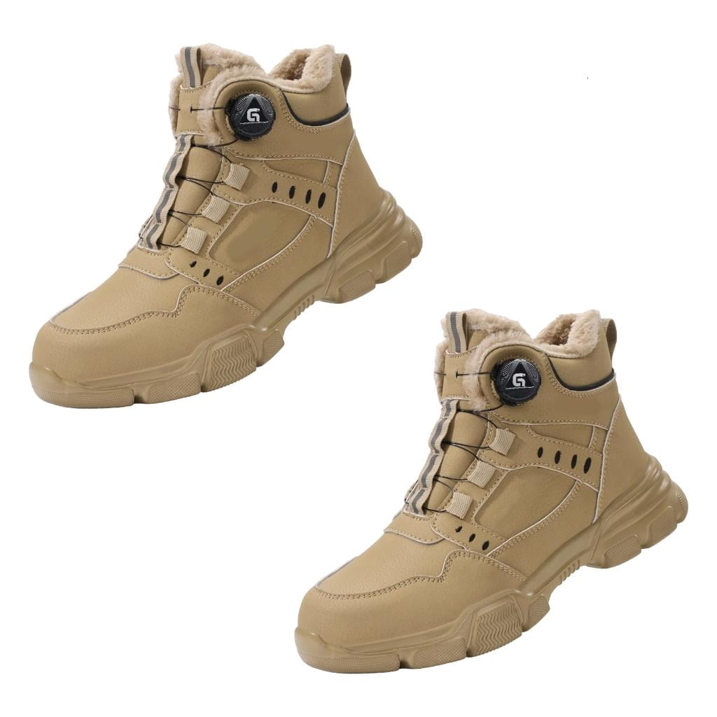 YIGSECU Steel Toe Safety Work Boots Puncture Resistant High Ankle ...