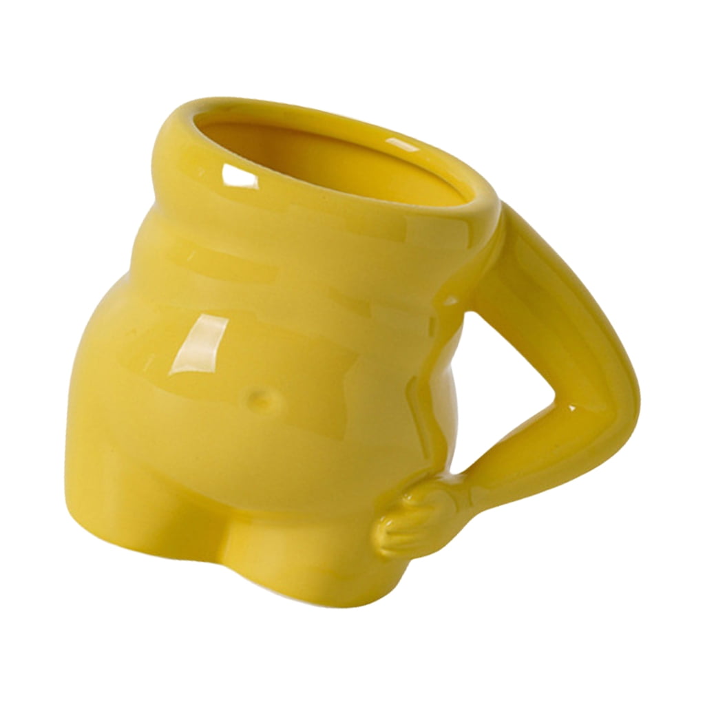 YIGSECU Sturdy Belly Shape Teas Cup Fashion Belly Shape Ceramic Mug ...