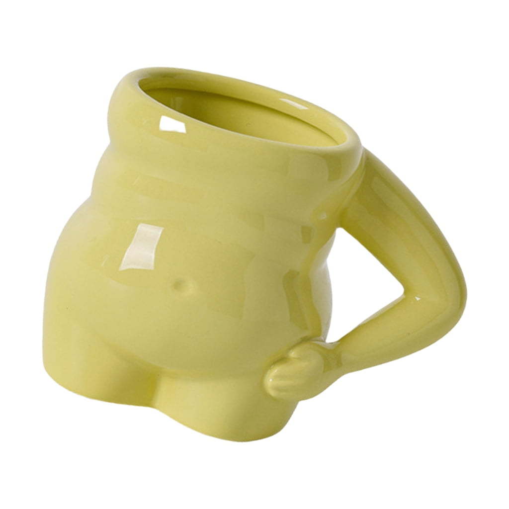 YIGSECU Sturdy Belly Shape Teas Cup Fashion Belly Shape Ceramic Mug ...
