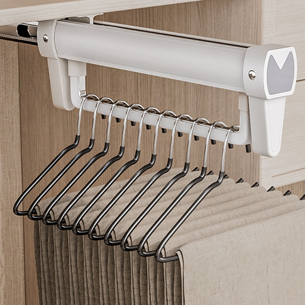 YIGSECU Stylish Clothes Storage Rod for Wardrobes Portable Hanging Rail ...