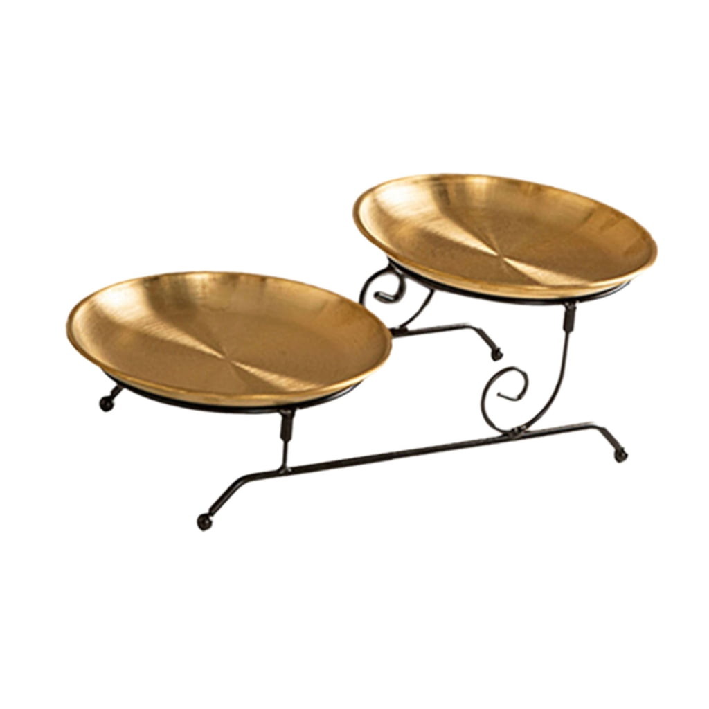 YIGSECU Stylish Double Layers Cake Stand Multipurpose Serving Tray Two ...