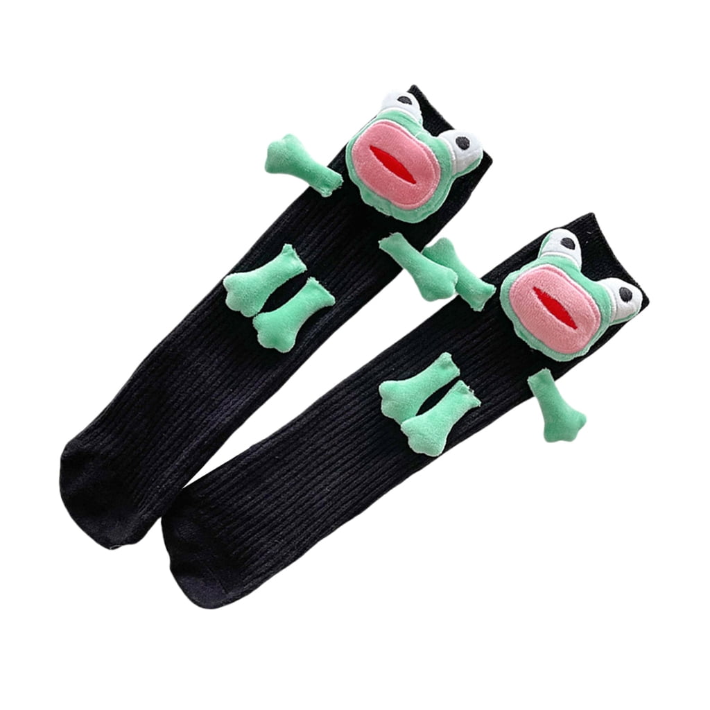 YIGSECU Stylish Funny Cartoon Crew Socks for Parties Or Cosplay Women ...