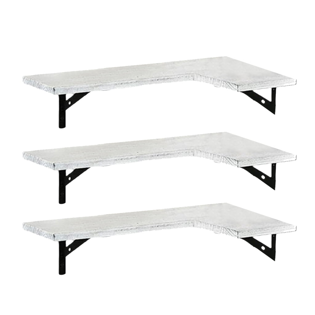 YIGSECU Stylish Wall Mounted Corner Shelving Wall Mounted Corner ...