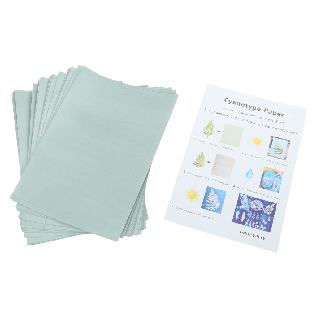 YIGSECU Sun Print Paper Cyanotype Paper Kits Solar Drawing Paper ...