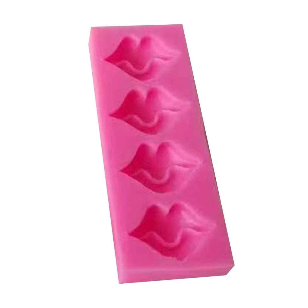 YIGSECU Thick Lip Shape Silicones Resins Molds 3D Fondant Mould Baking ...
