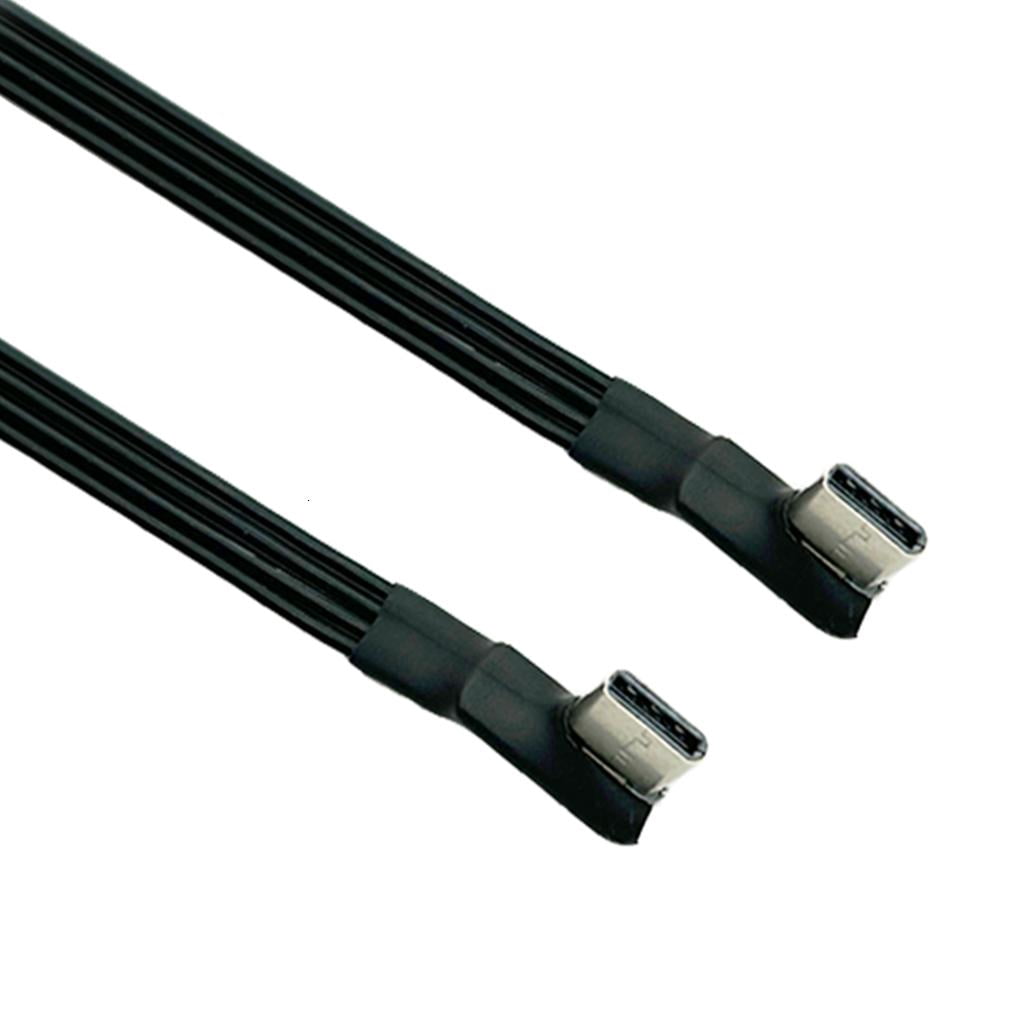 YIGSECU Thin USB 2.0 USB C to USB C Data Cable with Right Angled ...