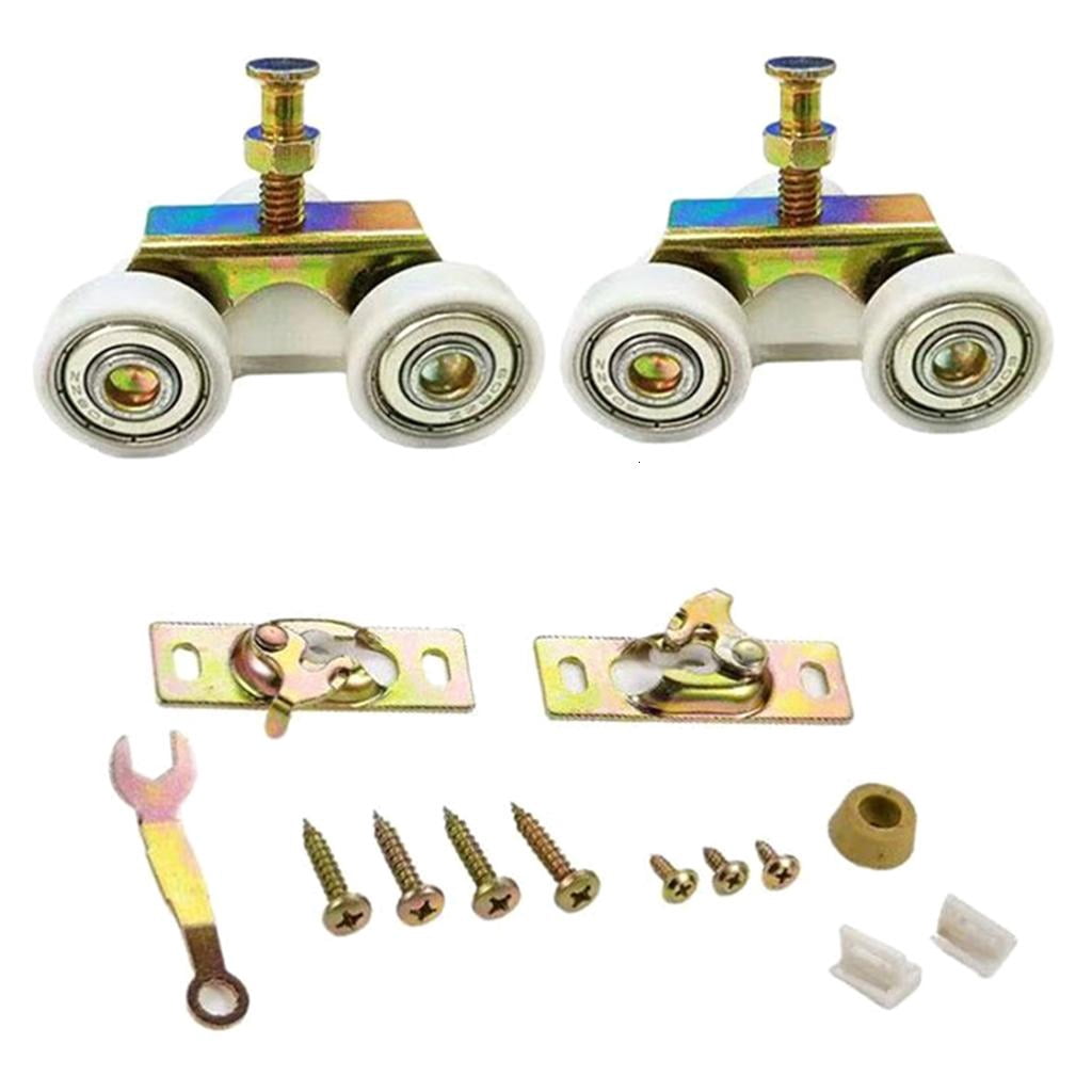 YIGSECU Top Hanger Rollers Wheel Assembly Closet Rollers Replacement ...