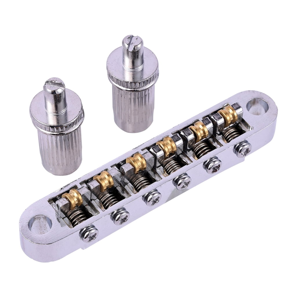 YIGSECU Tune O-Matic Zinc Alloy Guitar Bridge Roller Saddles 6 String ...