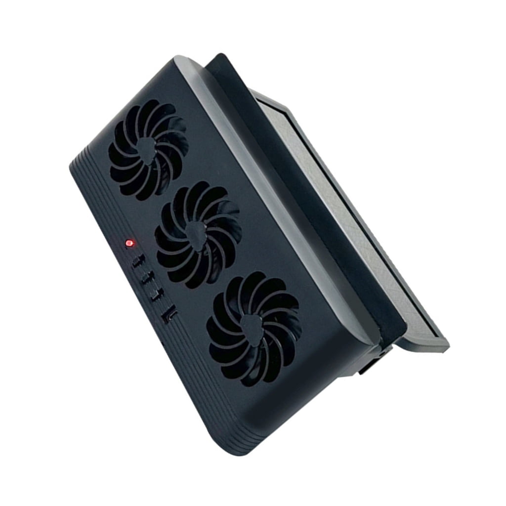 YIGSECU USB Charging Battery Solar Powered Air Vent Fan Ventilation ...