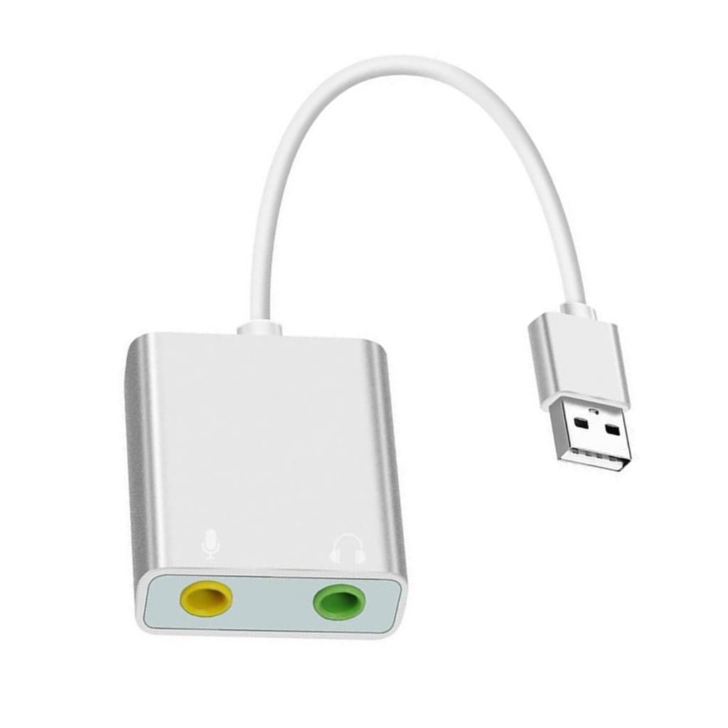 YIGSECU USB External Stereo Sound Card with 3.5mm Headphone Microphones ...