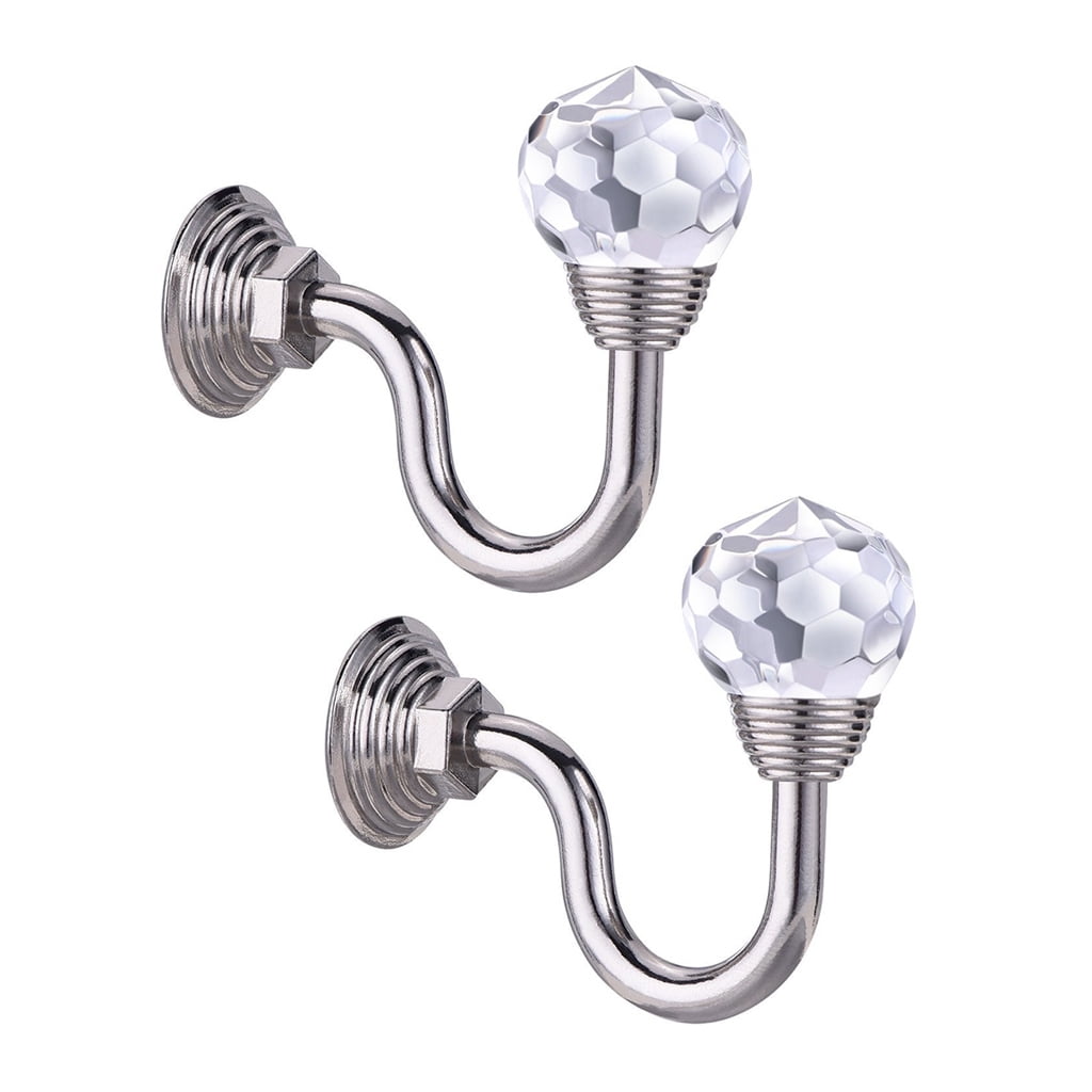 YIGSECU Unique Curtain Holdbacks Curtain Tieback Hooks with Crystal ...