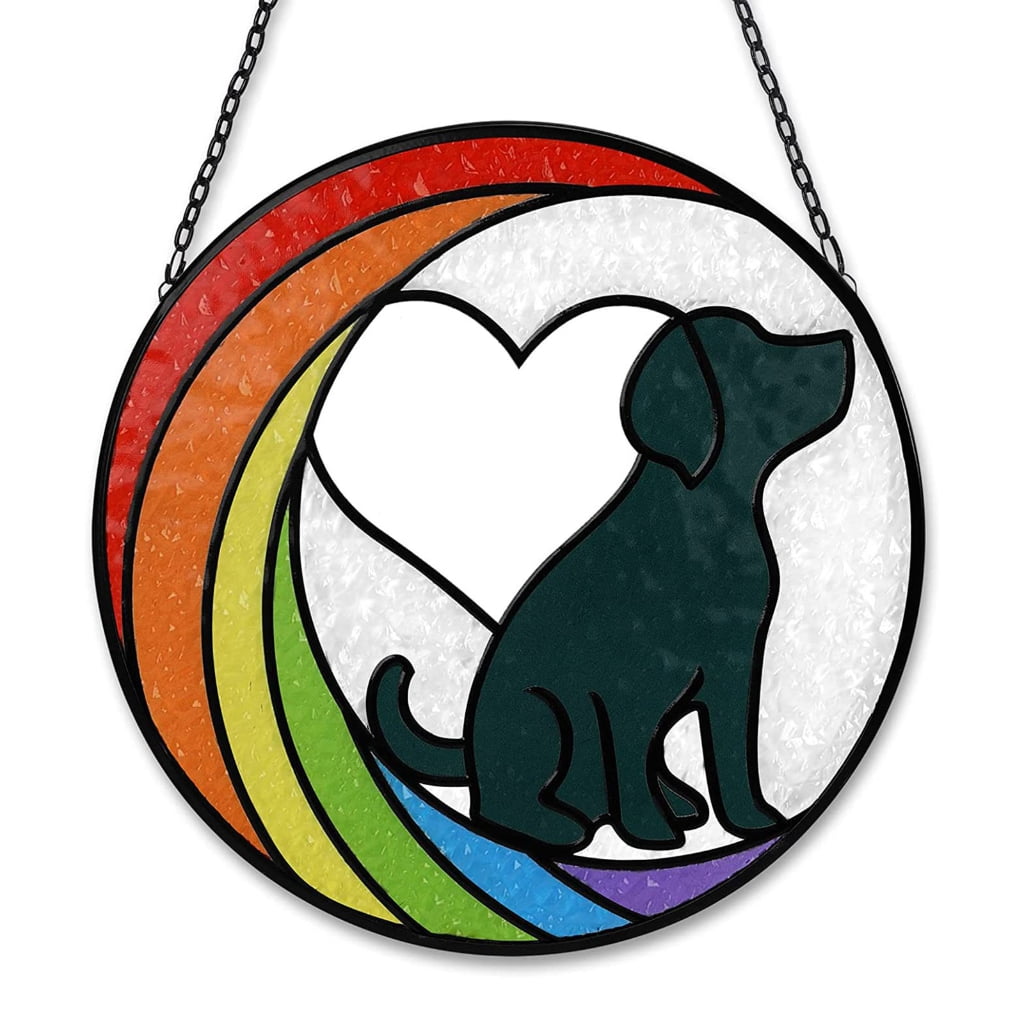 YIGSECU Unique Dog Bereavement Present Handmade Stained Glass Dog On ...