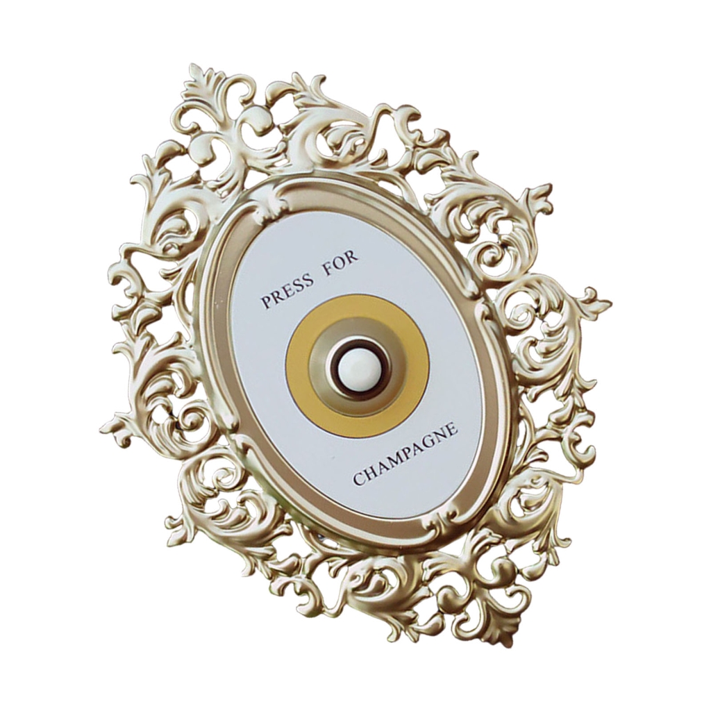 YIGSECU Vintage Decorative Doorbell Push Button Wall Plaque Ornament ...