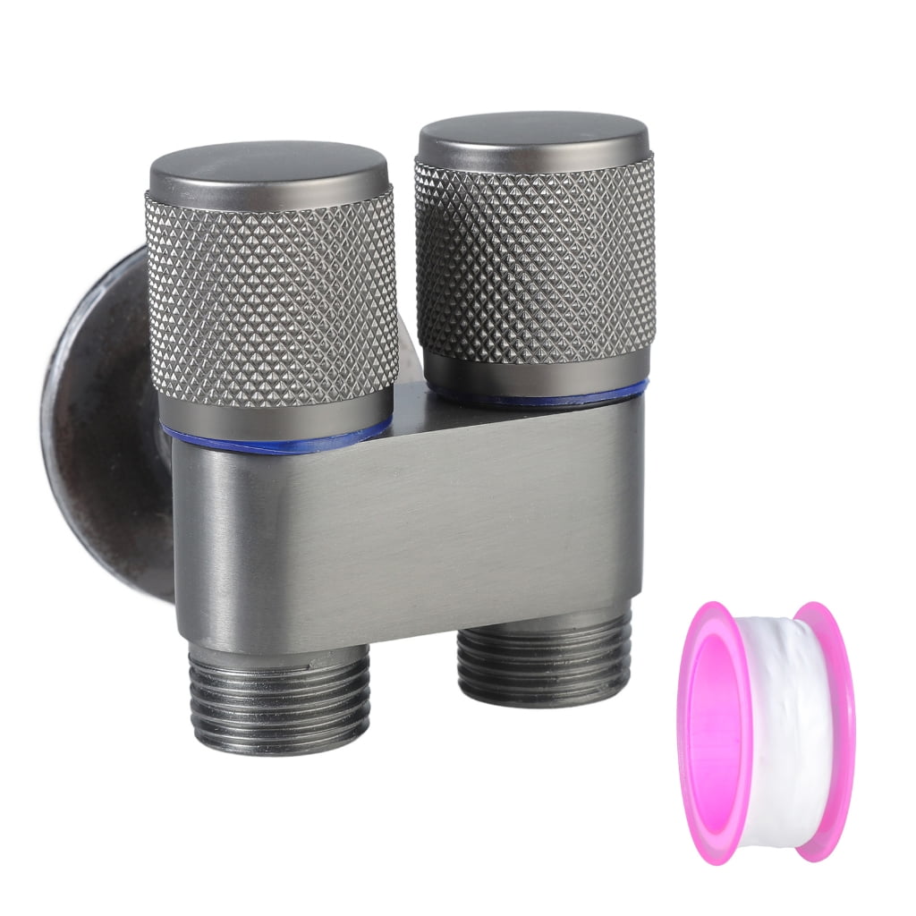 YIGSECU Washing Machine Faucet Toilet Triangles Valves 1/2inch Thread ...