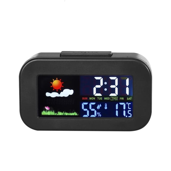 YIGSECU Weather Station LED Real Time Temperature Humidity Monitor ...