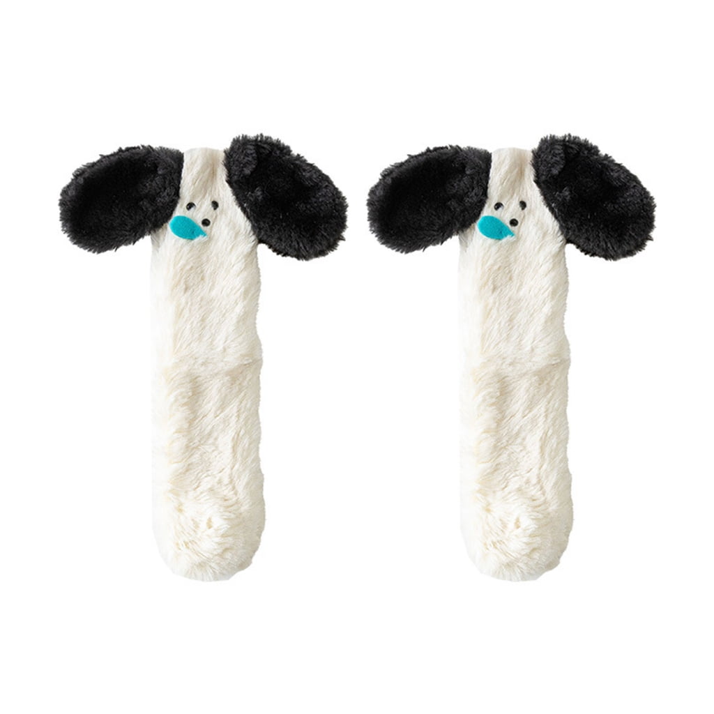 YIGSECU Women Cute 3D Dog Ears Fuzzy Socks Thick Winter Fleece Indoor ...