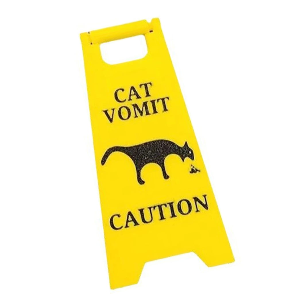 YIGSECU Yellow Cats And Dog Vomit Alerts Sign Durability Waterproof ...