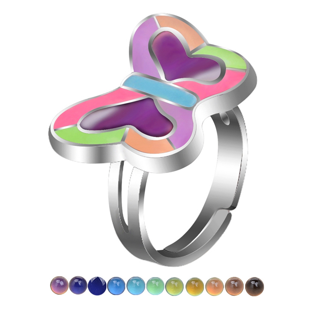 YIGZYCN Color Changing Mood Ring Adjustable Emotional Open Ring for ...