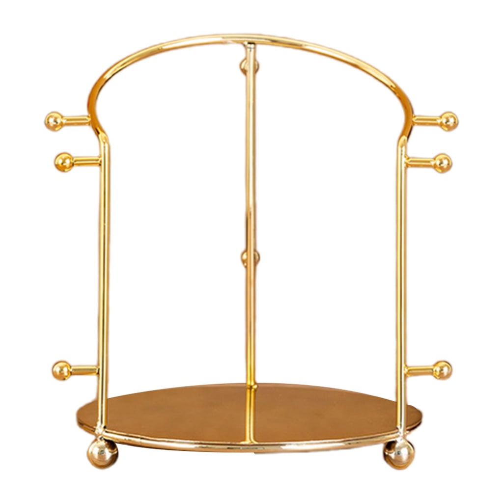 YIGZYCN Fashion Tiara-Crown Headband Display Rack Gold Metal Princess ...