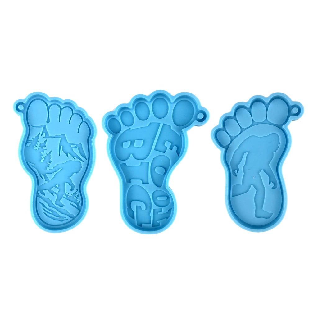 YIGZYCN Foot Keychain Silicone Molds Keychain Mold Foot Resin Epoxy ...