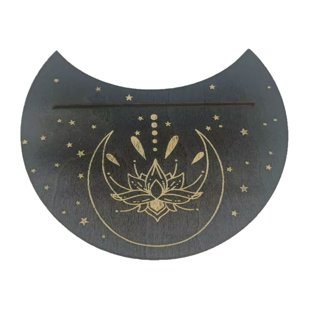 YIGZYCN Wooden Tarot Card Display Stand Rectangular Moon Shaped Tarot ...