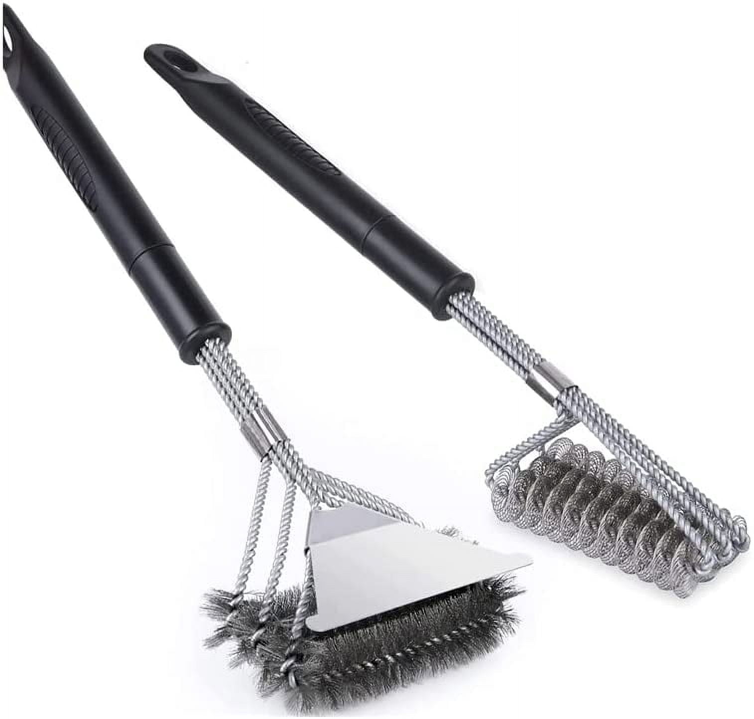YIHATA 2 Pack 18'' Stainless Steel BBQ Brush Set, Bristle Free Grill ...