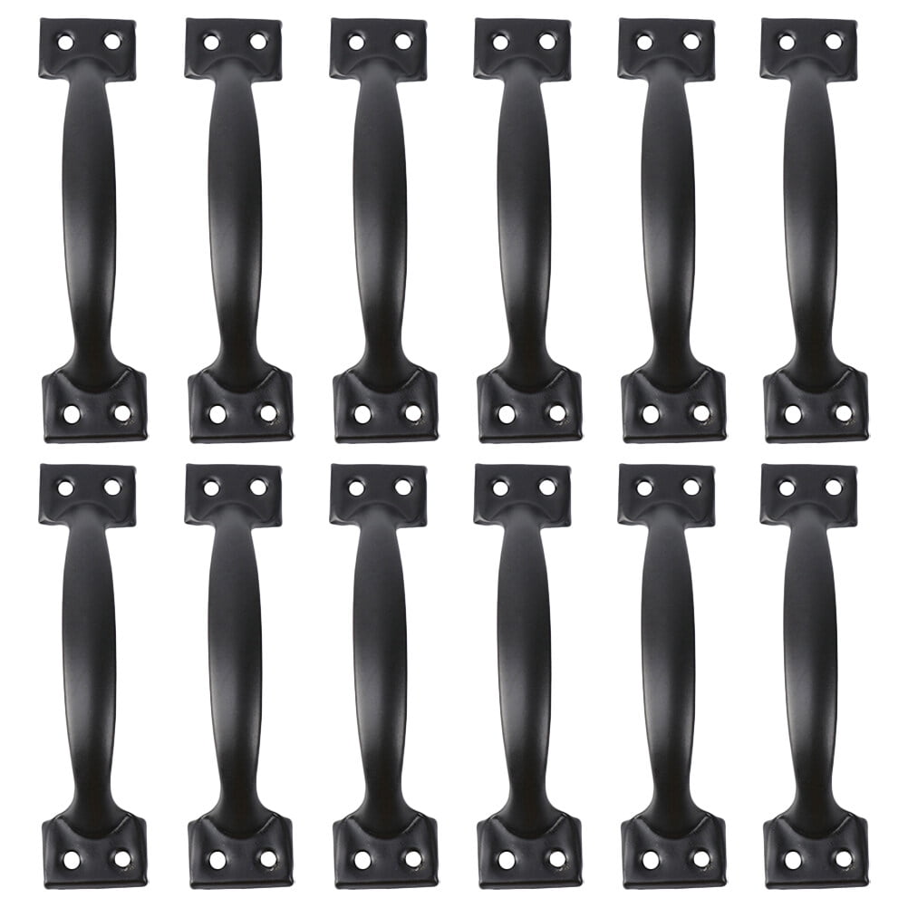 YIHONGMU 12PCS Black Gate Pull Handles for Wooden Fences and Cabinets ...