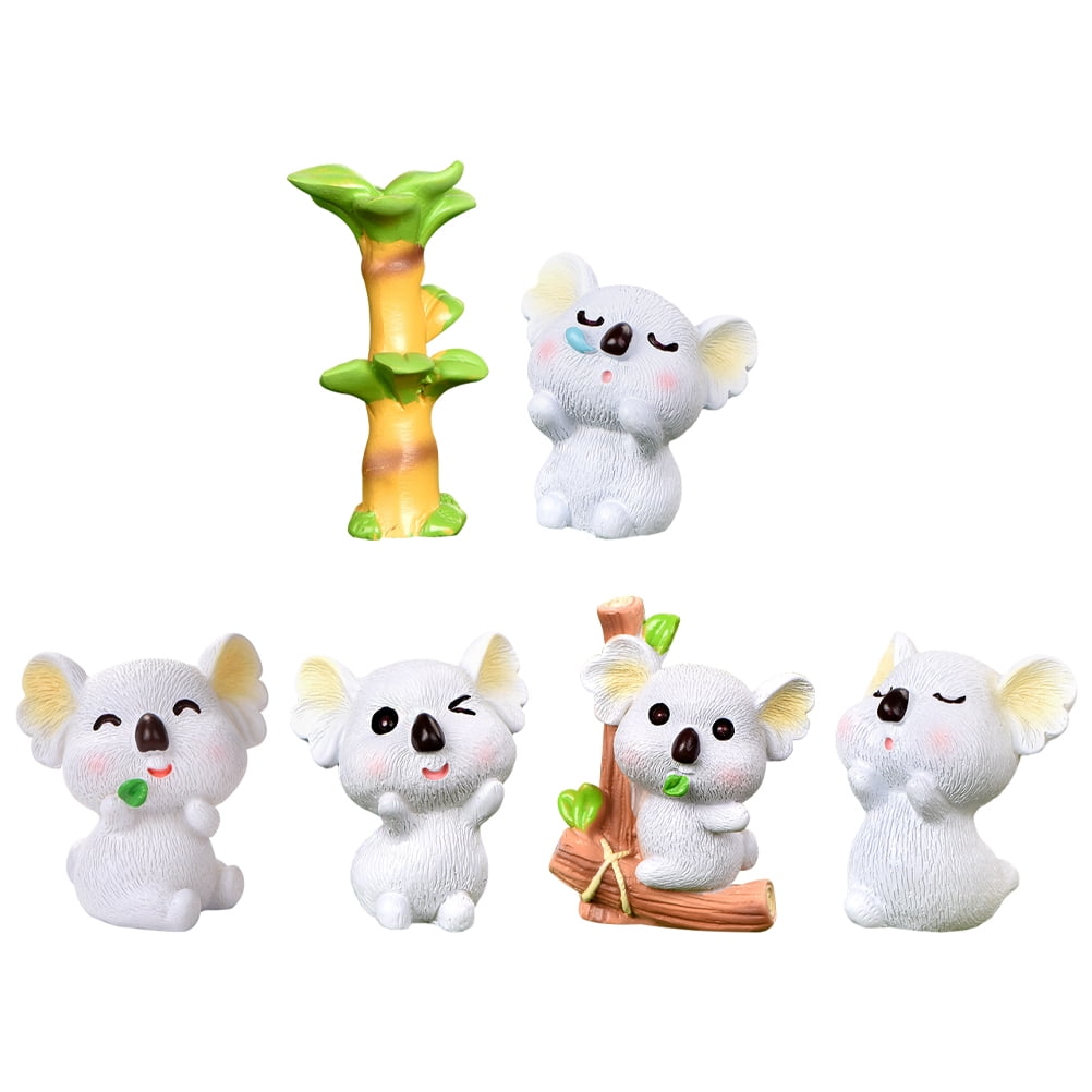 YIHONGMU 7Pcs Mini Koala Figurines for Cake Decoration and Micro ...