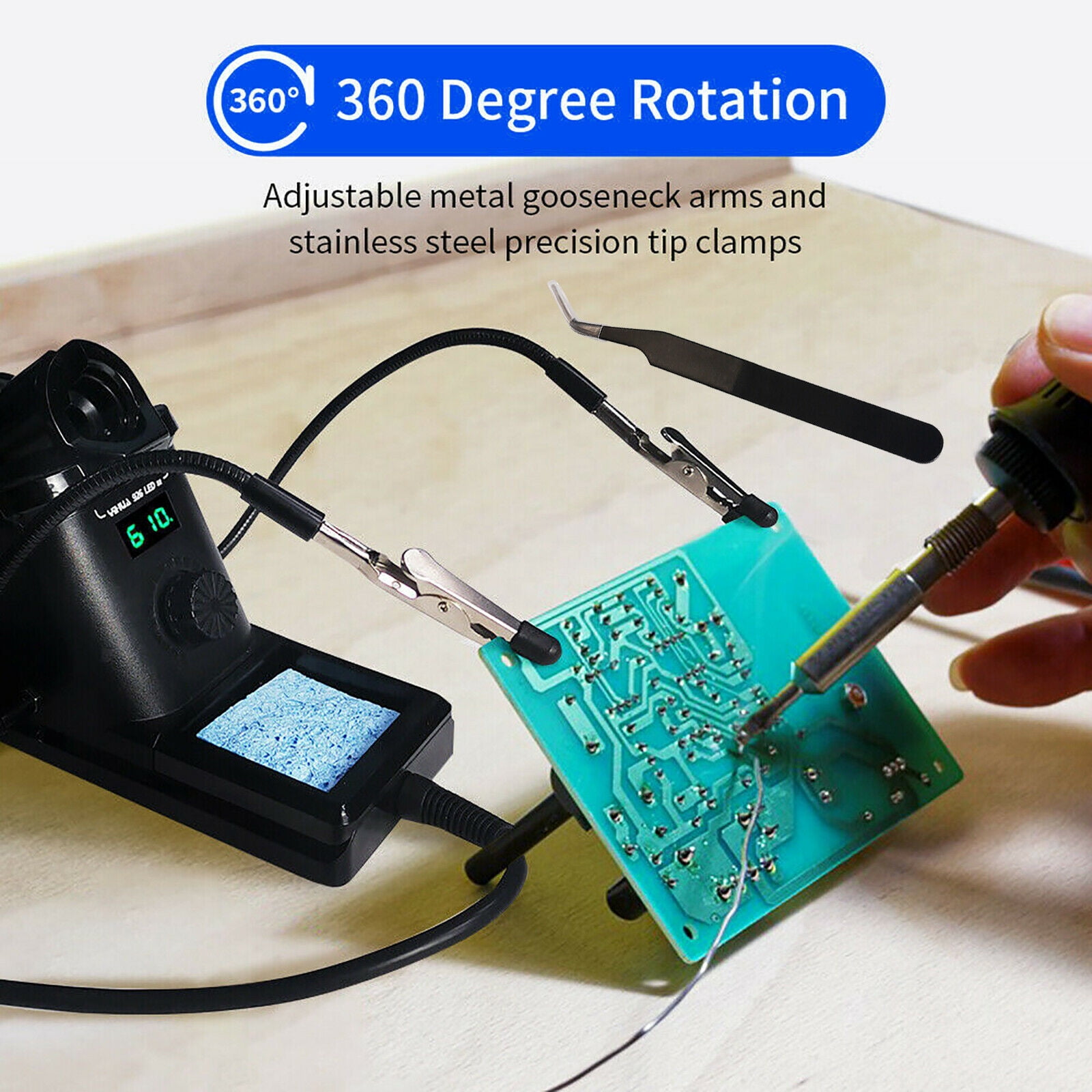YIHUA 926LED-III SMD/SMT Rework Soldering Iron Station Kit Digital LED ...
