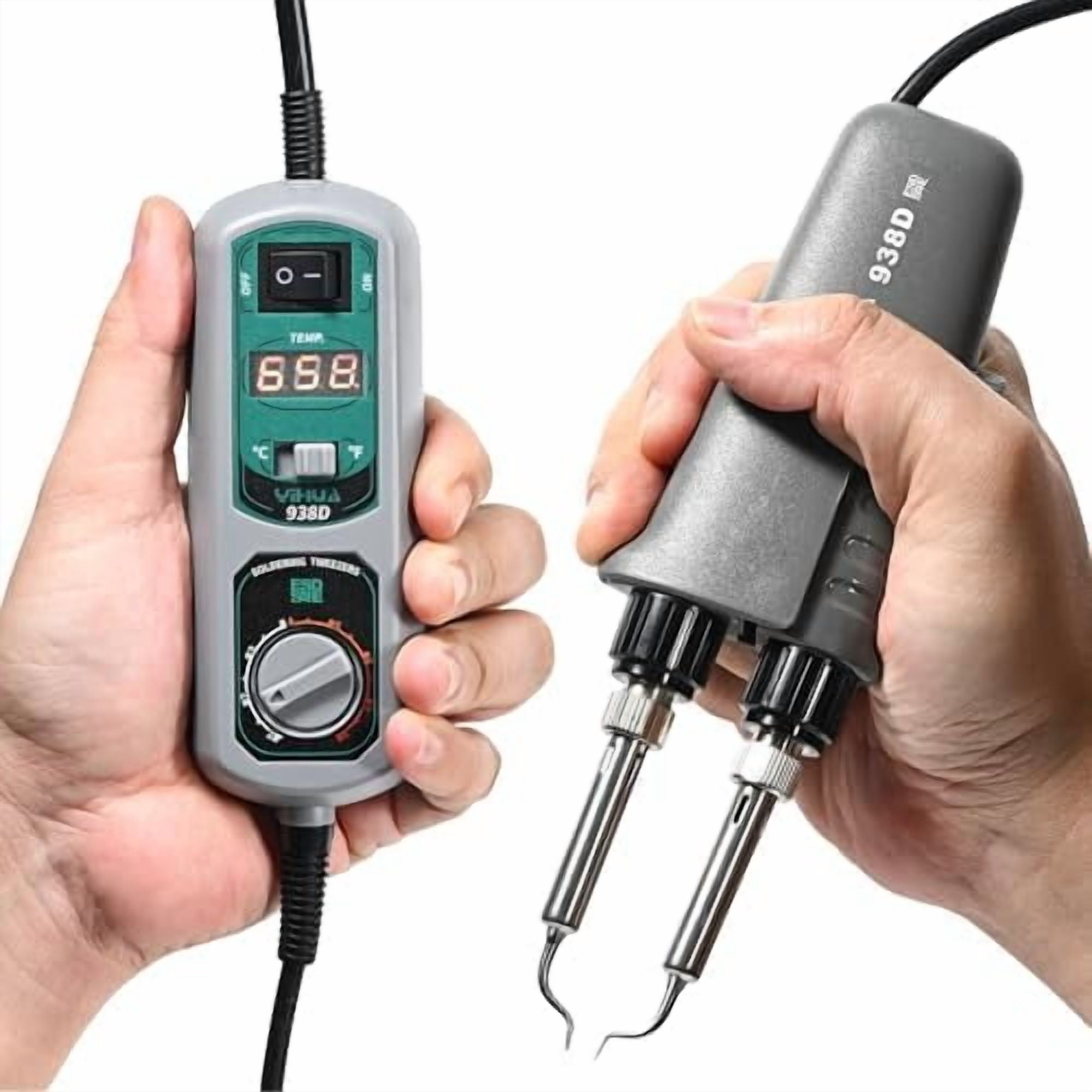 YIHUA 938D Mini Tweezers, 110V Hot Tweezers Soldering SMT for Soldering ...
