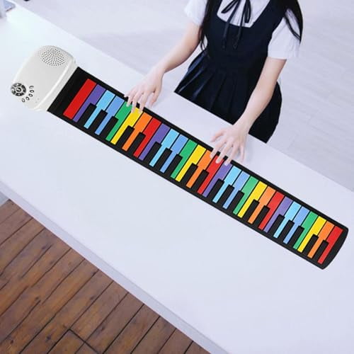YIJU 49 Keys Hand Roll up Keyboard Piano Roll Out Electronic Piano ...